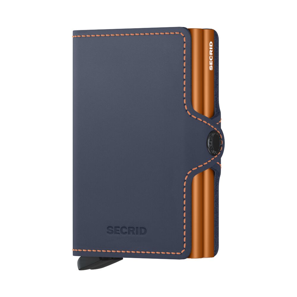 Secrid Twin Wallet Leather Matte Night Blue-Orange | Penworld » More ...